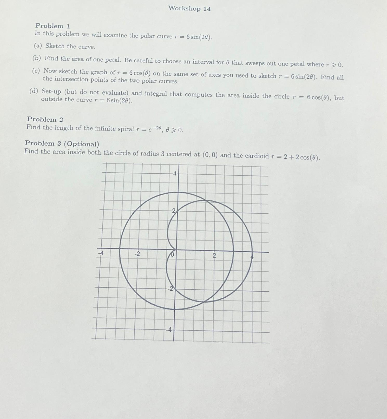 Solved Workshop 14Problem 1In this problem we will examine | Chegg.com