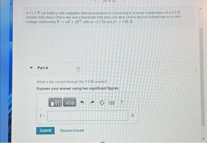 Solved A 13. 2 V car battery with negligible internal | Chegg.com