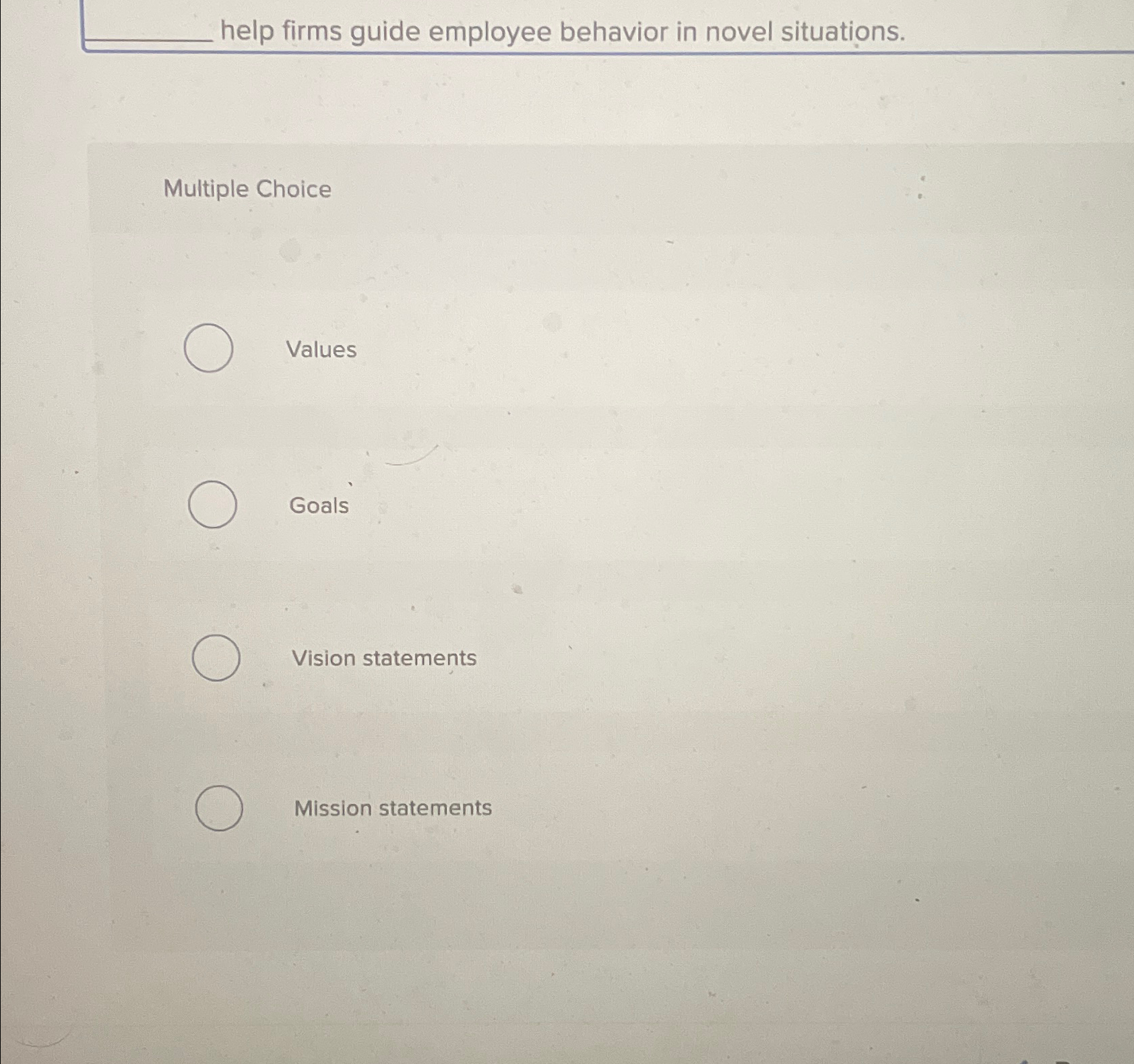 Solved help firms guide employee behavior in novel | Chegg.com