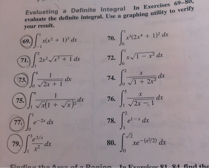Solved Evaluating a Definite Integral In Exercises 69 | Chegg.com