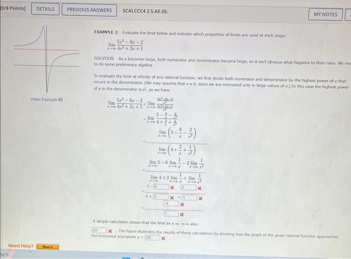 Solved EXAMPLE 3 Evaluate the limit below and indicate which | Chegg.com