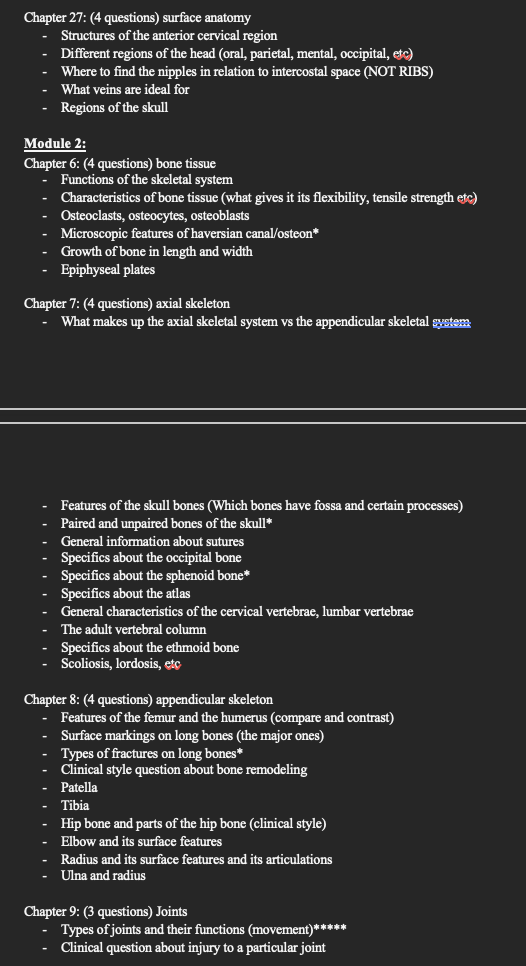 Solved Chapter 27: (4 ﻿questions) ﻿surface anatomyStructures | Chegg.com