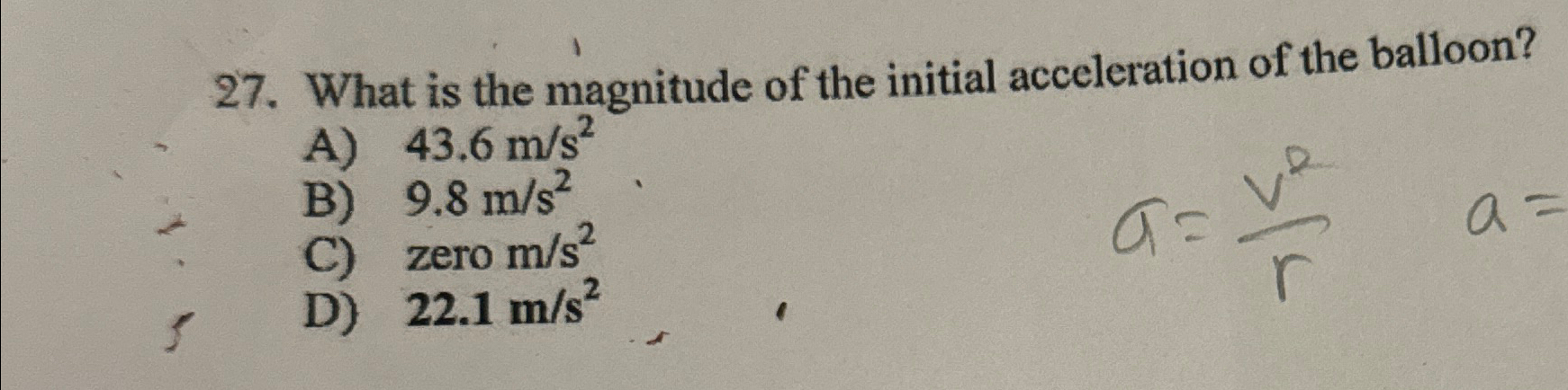 Solved What is the magnitude of the initial acceleration of | Chegg.com