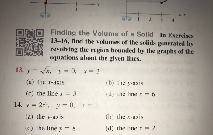 Solved 1 1 2 3 4 Finding the Volume of a Solid In Exercises | Chegg.com