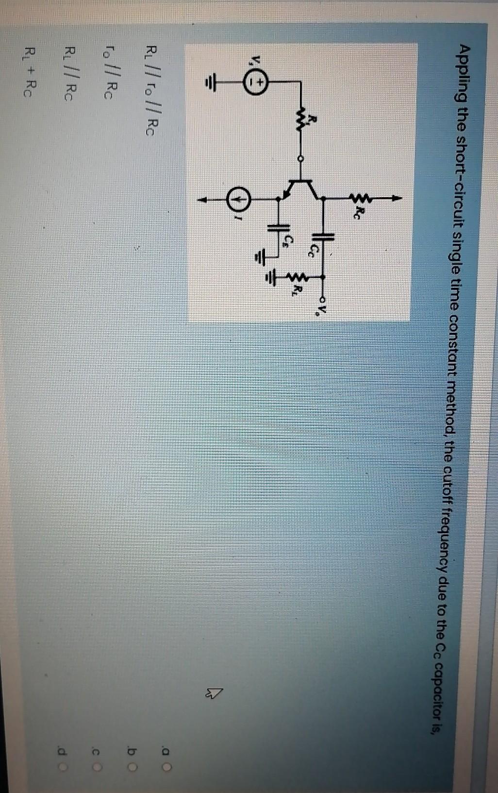 Solved Appling the short-circuit single time constant | Chegg.com