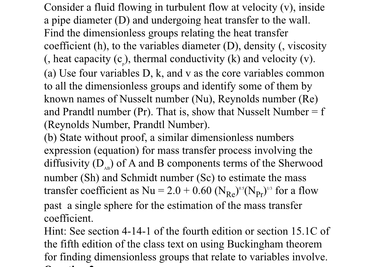 Solved Consider a fluid flowing in turbulent flow at | Chegg.com