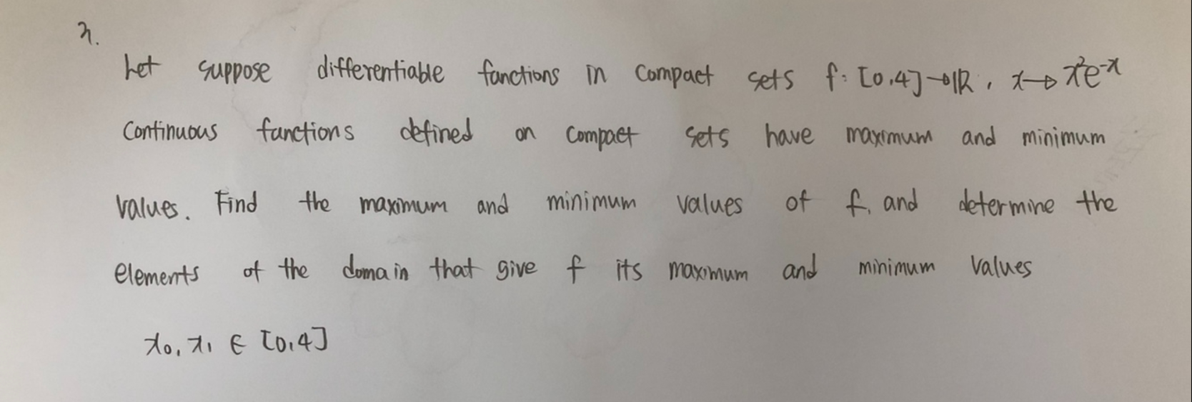 Solved Let suppose differentiable fanctions in compact cets | Chegg.com