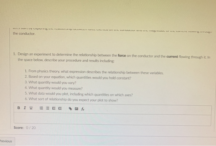 Solved design an experiment to determine the relationship | Chegg.com