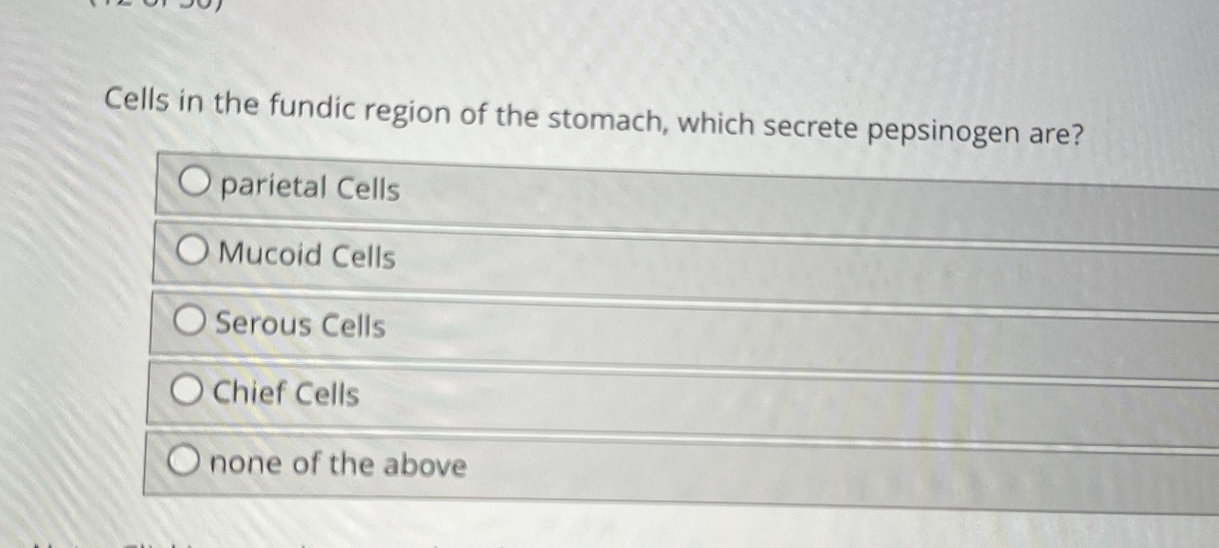 High Quality SOLUTION Cells in the fundic region of the stomach, which | Chegg.com