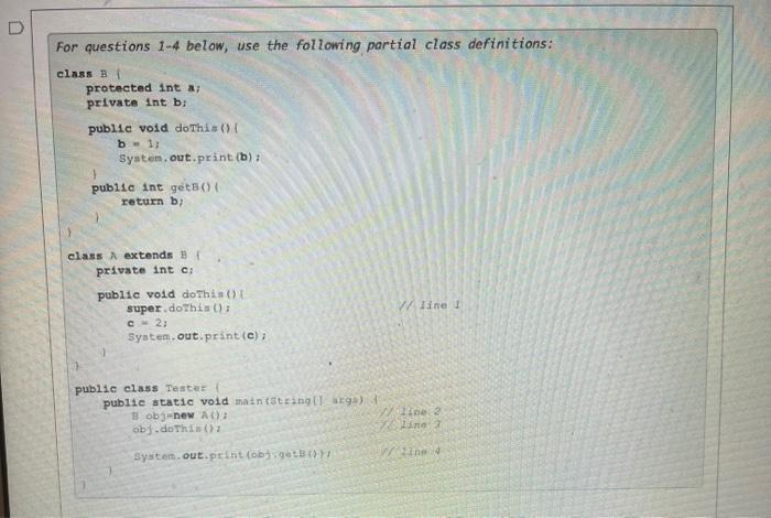 Solved For questions 1-4 below, use the following partial | Chegg.com
