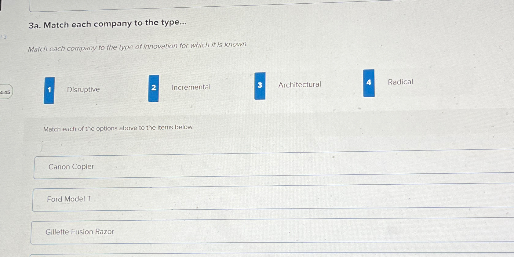 Solved 3a. ﻿Match each company to the type...Match each | Chegg.com