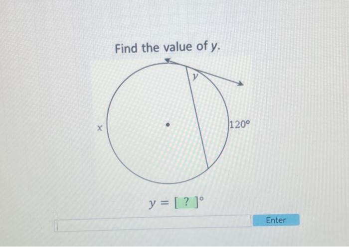 Solved Find the value of y. | Chegg.com