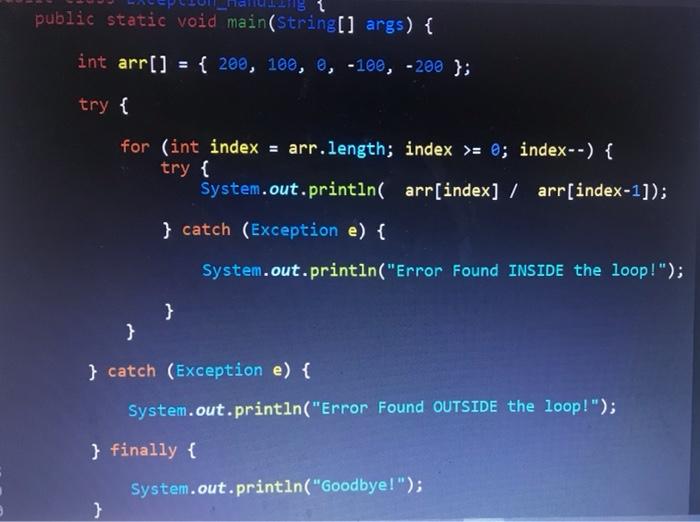 Solved public static void main(String[] args) \{ int | Chegg.com