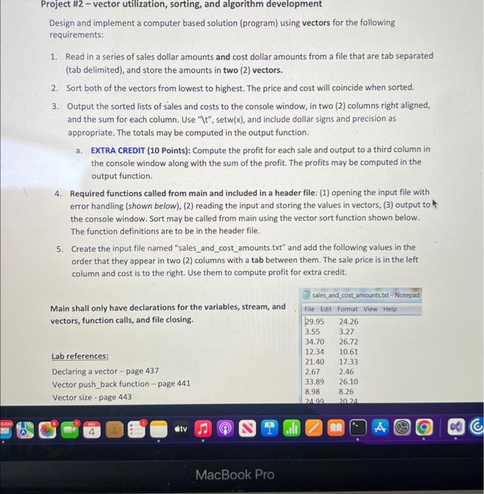 Solved complete lab project #2 make sure its c++ and can run | Chegg.com
