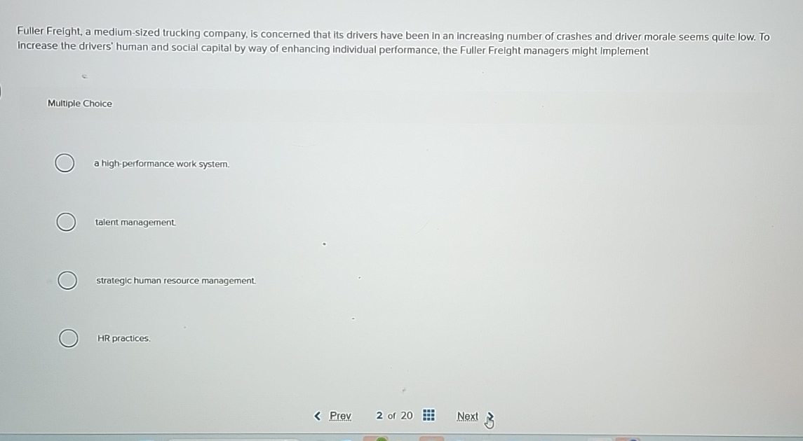 Solved Fuller Freight, a medium-sized trucking company, is | Chegg.com