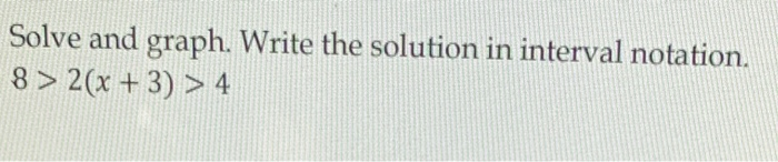 Solved Solve and graph. Write the solution in interval | Chegg.com