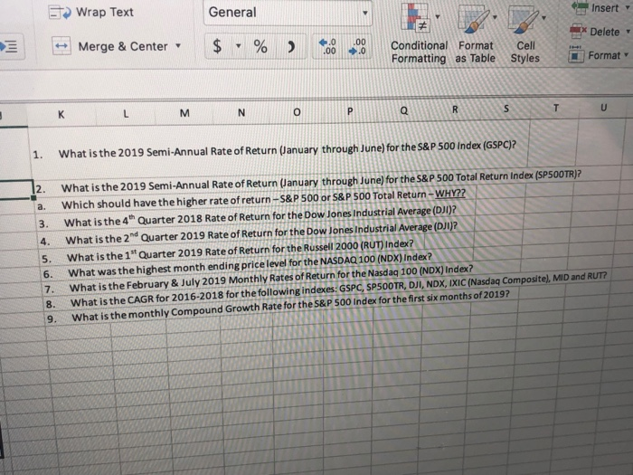 Solved - Merge Center S . % ) Conditional Format Formatting | Chegg.com