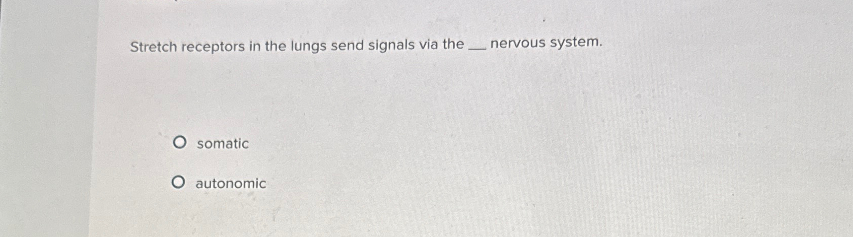 Solved Stretch receptors in the lungs send signals via the | Chegg.com