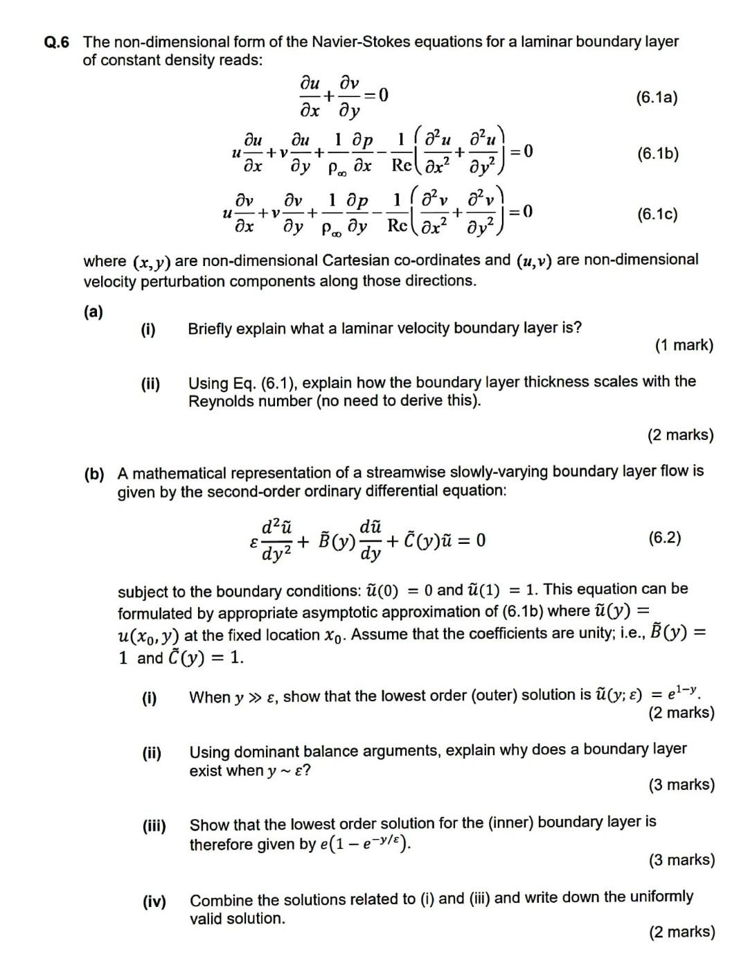 Solved u a²u) 11 Q.6 The non-dimensional form of the | Chegg.com