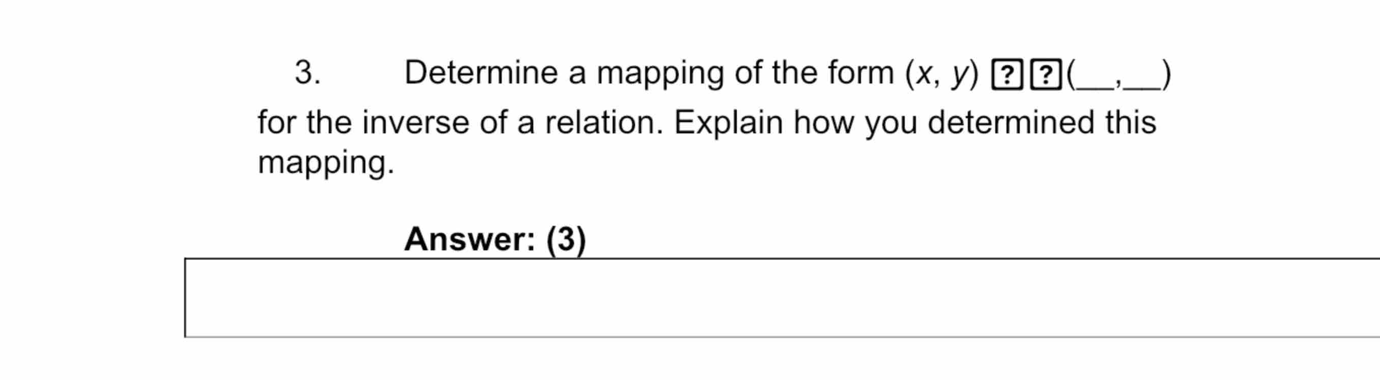 Determine a mapping of the form (x,y) ?for the | Chegg.com