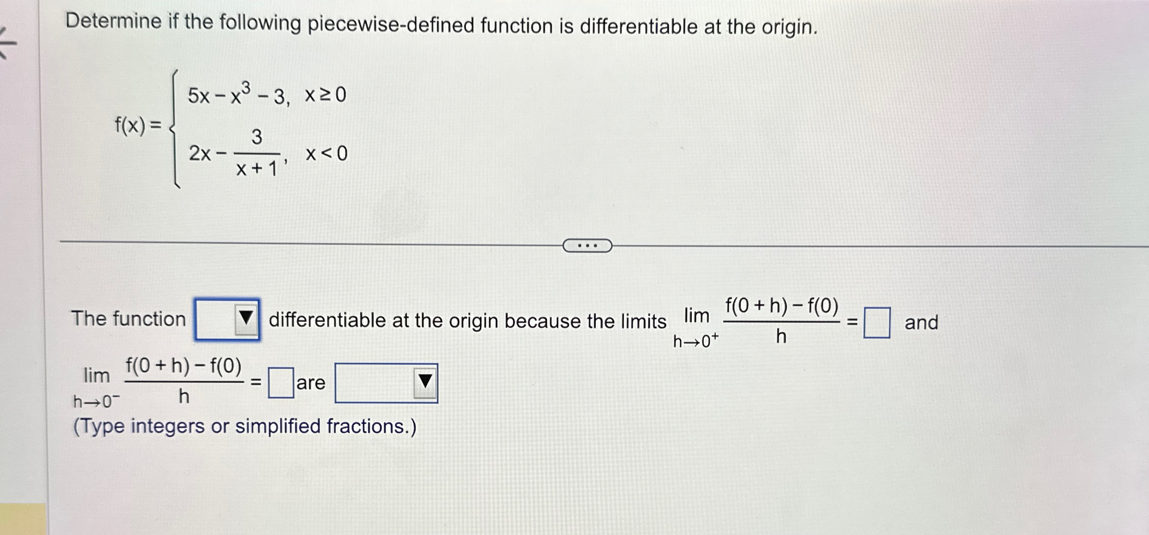 Solved Determine if the following piecewise-defined function | Chegg.com