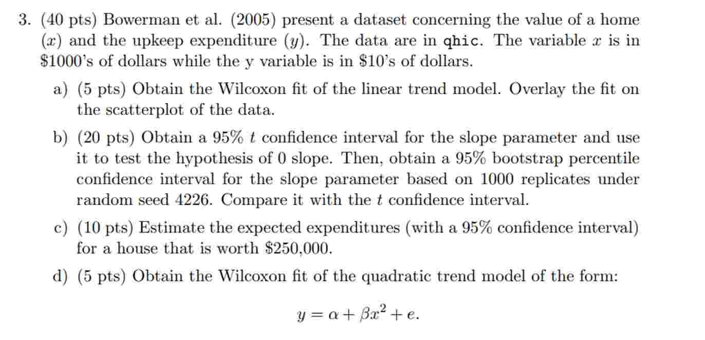 Solved Complete this problem using R coding. SHOW ALL STEPS | Chegg.com