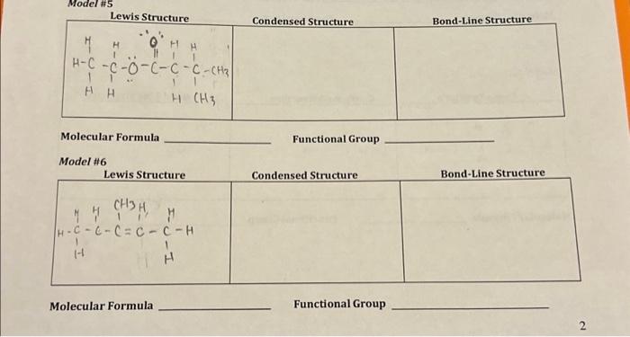 Solved Model \#5 Lewis Structure Condensed Structure | Chegg.com