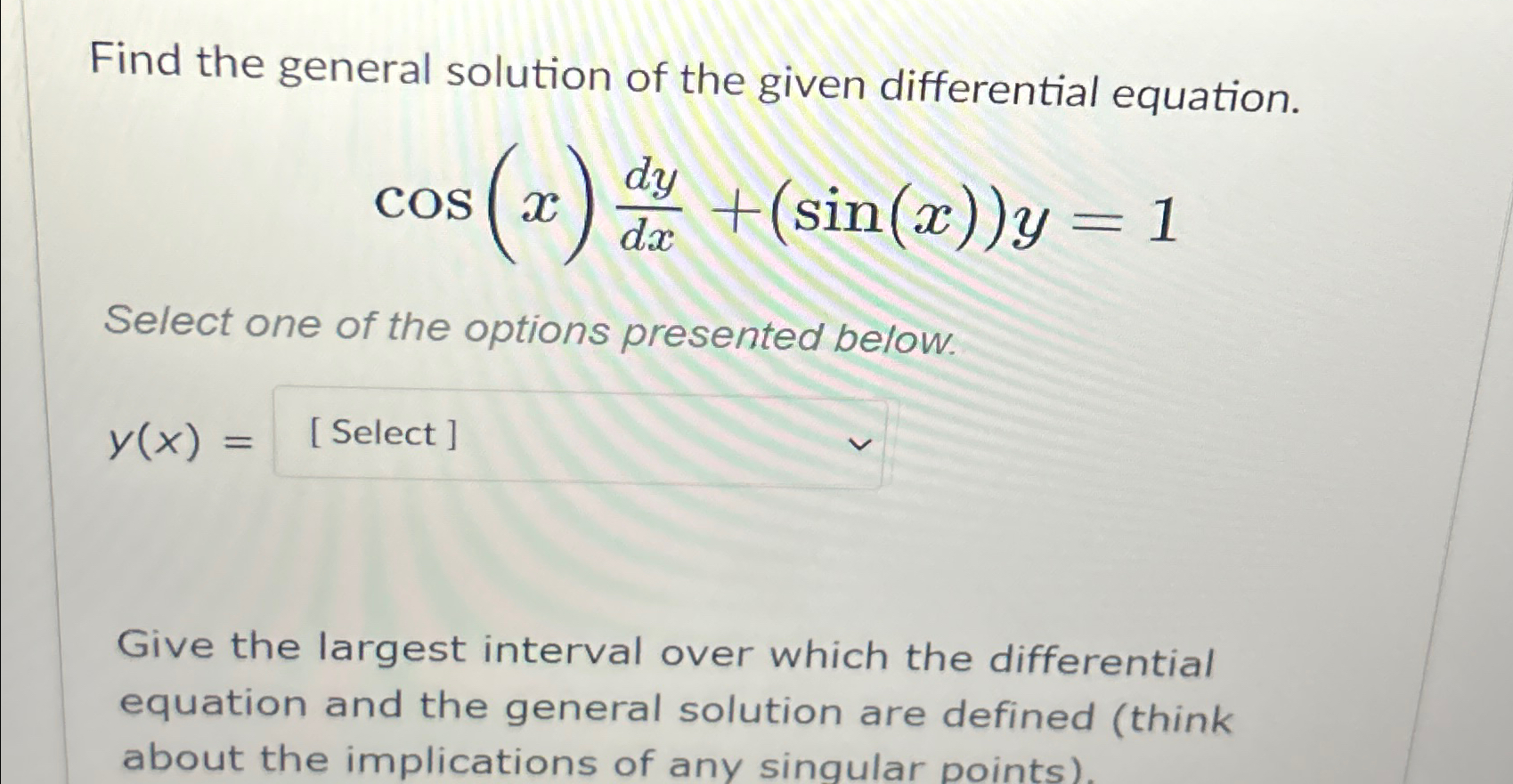 Solved Find the general solution of the given differential | Chegg.com