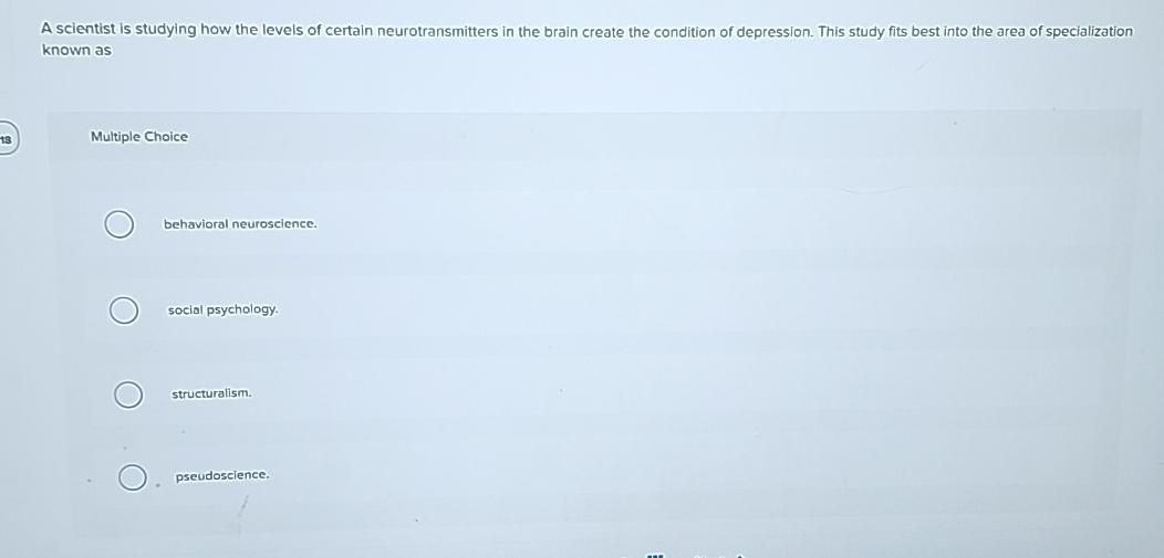 Solved A scientist is studying how the levels of certain | Chegg.com