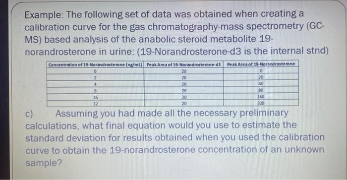 Solved Example: The following set of data was obtained when | Chegg.com