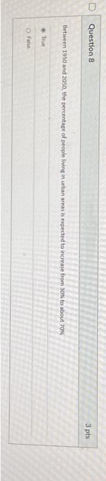 Solved Between 1950 and 2050 , the percentage of people | Chegg.com