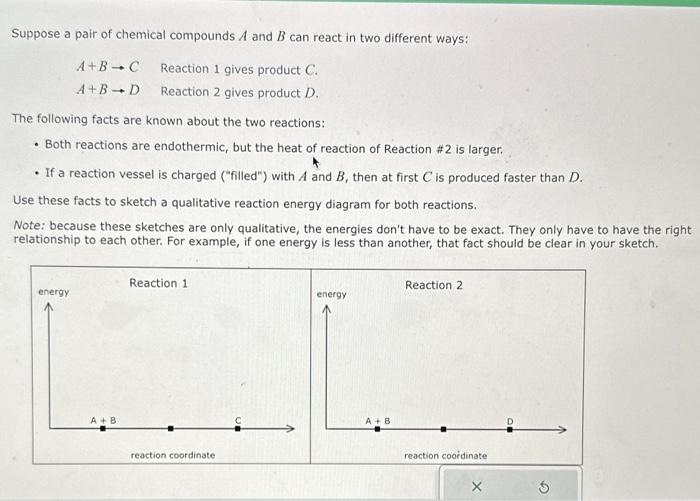 Solved Suppose a pair of chemical compounds A and B can | Chegg.com