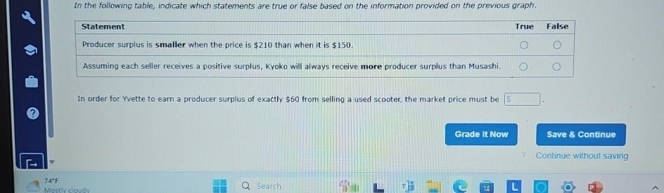 Solved In the following table, indicate which statements are | Chegg.com