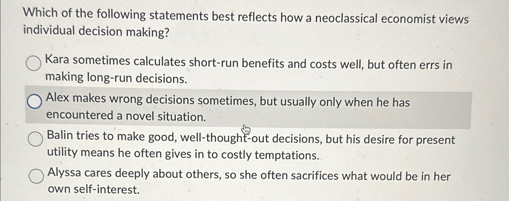 Solved Which of the following statements best reflects how a | Chegg.com