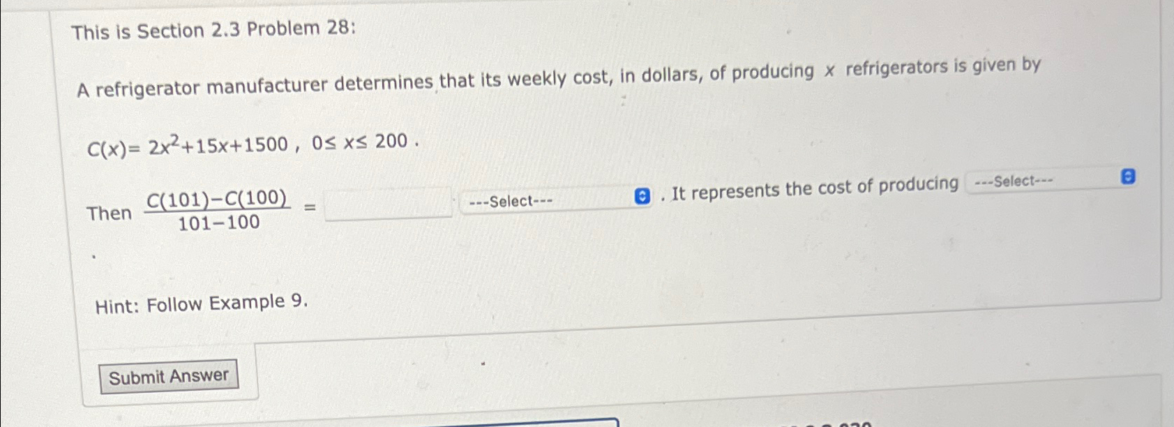Solved This is Section 2.3 ﻿Problem 28:A refrigerator | Chegg.com