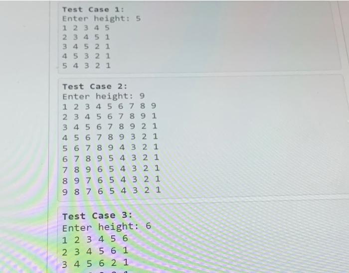 Solved Write a program to display the following pattern | Chegg.com