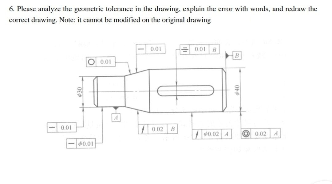 Solved Please analyze the geometric tolerance in the | Chegg.com