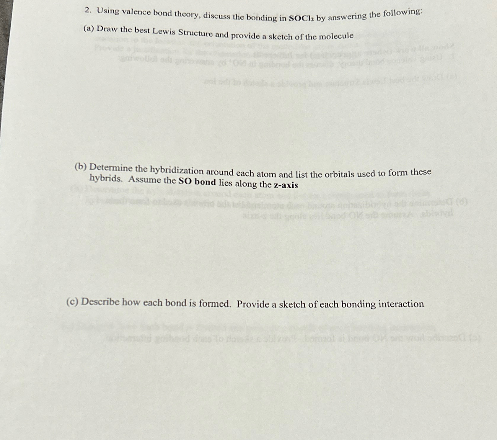 Solved Using valence bond theory, discuss the bonding in | Chegg.com
