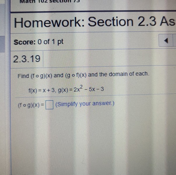 Solved Find (fog)(x) and (gof)(x) and the domain of each. | Chegg.com