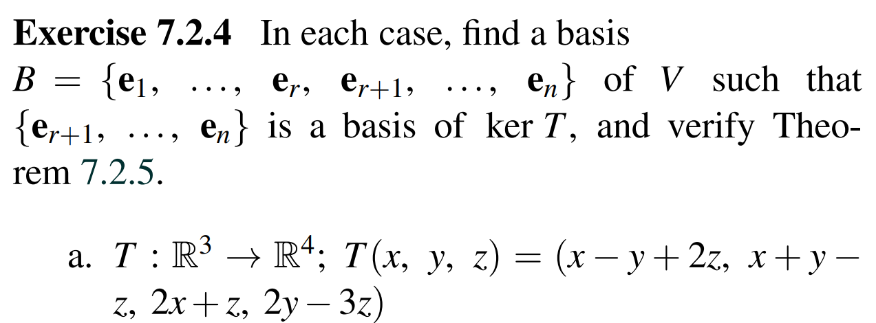 Solved Exercise 7.2.4 ﻿In each case, find a | Chegg.com