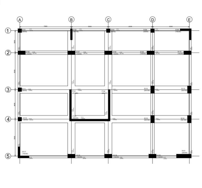 Solved Draw the formwork floor plan 5-Floor Formwork Plan | Chegg.com