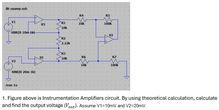 Solved Figure above is Instrumentation Amplifiers circuit. | Chegg.com
