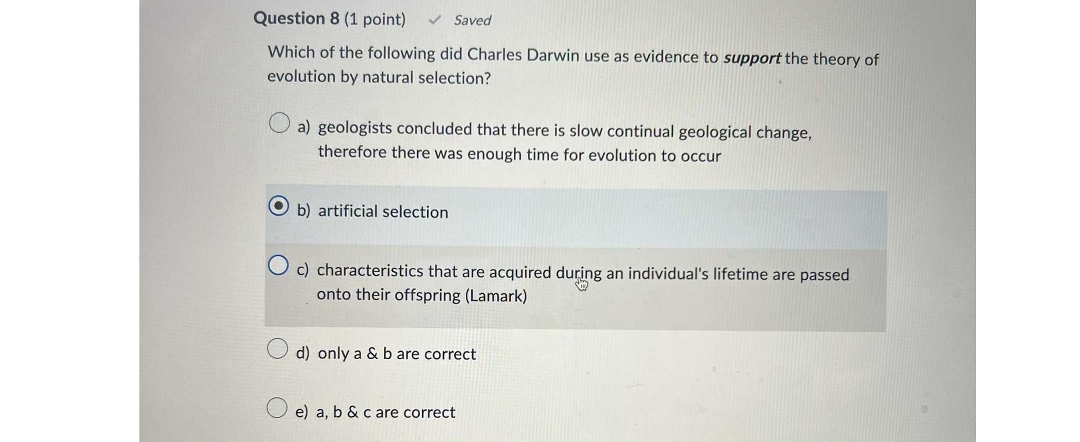 Solved Question 8 (1 ﻿point) ﻿SavedWhich of the following | Chegg.com
