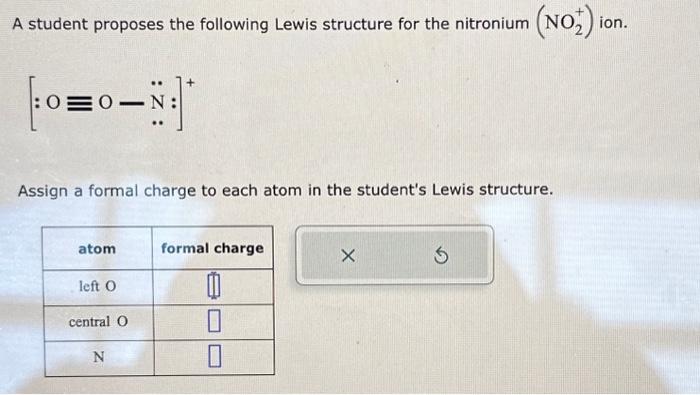 Solved A student proposes the following Lewis structure for | Chegg.com
