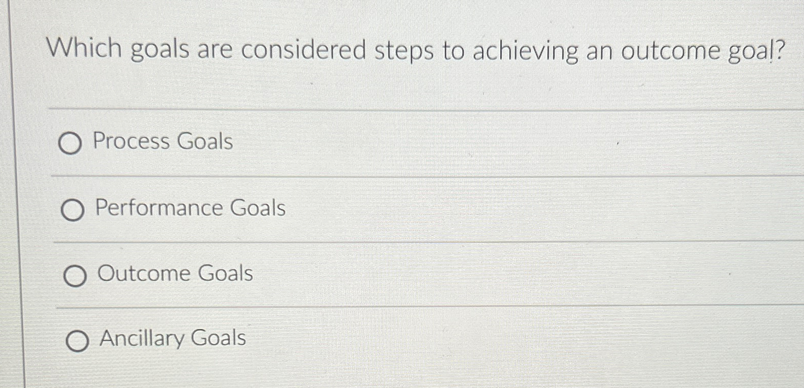 Solved Which goals are considered steps to achieving an | Chegg.com