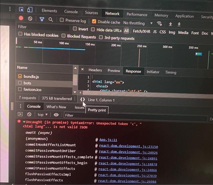 Solved I am trying to fetch data from local server as shown | Chegg.com