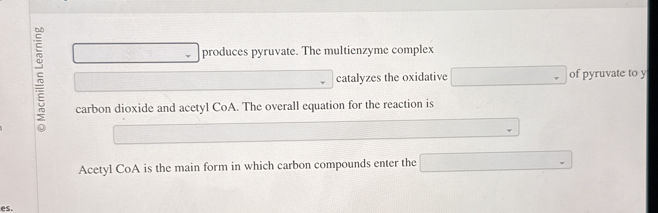 Solved produces pyruvate. The multienzyme complexcatalyzes | Chegg.com