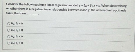 Solved Consider the following simple linear regression | Chegg.com