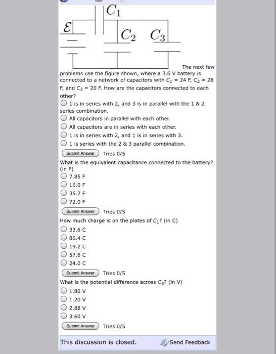 Solved C1 E C2 C3 The next few problems use the figure | Chegg.com