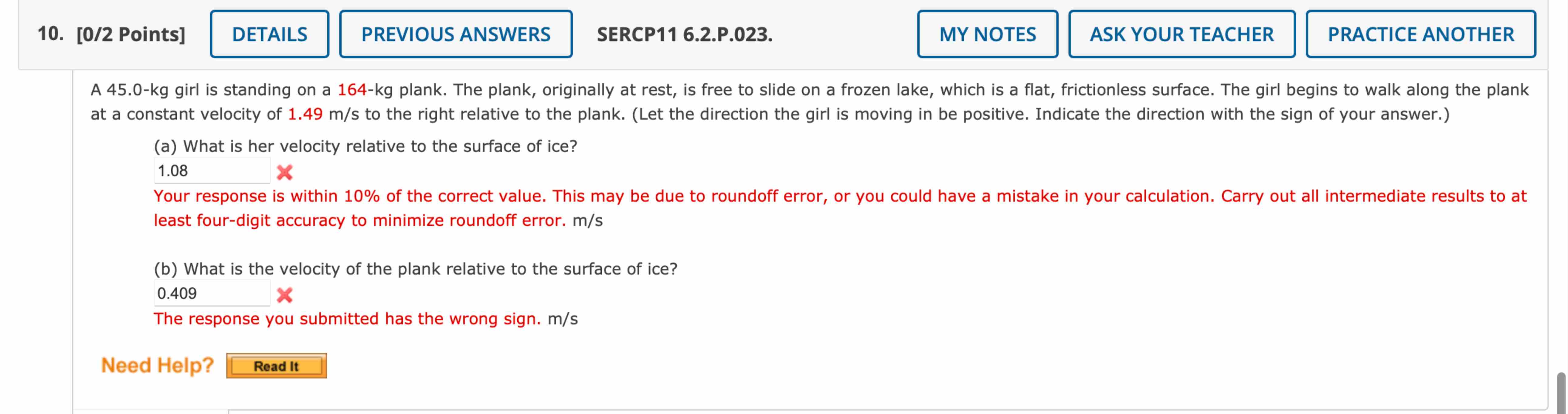 Solved (a) ﻿What is her velocity relative to the surface of | Chegg.com